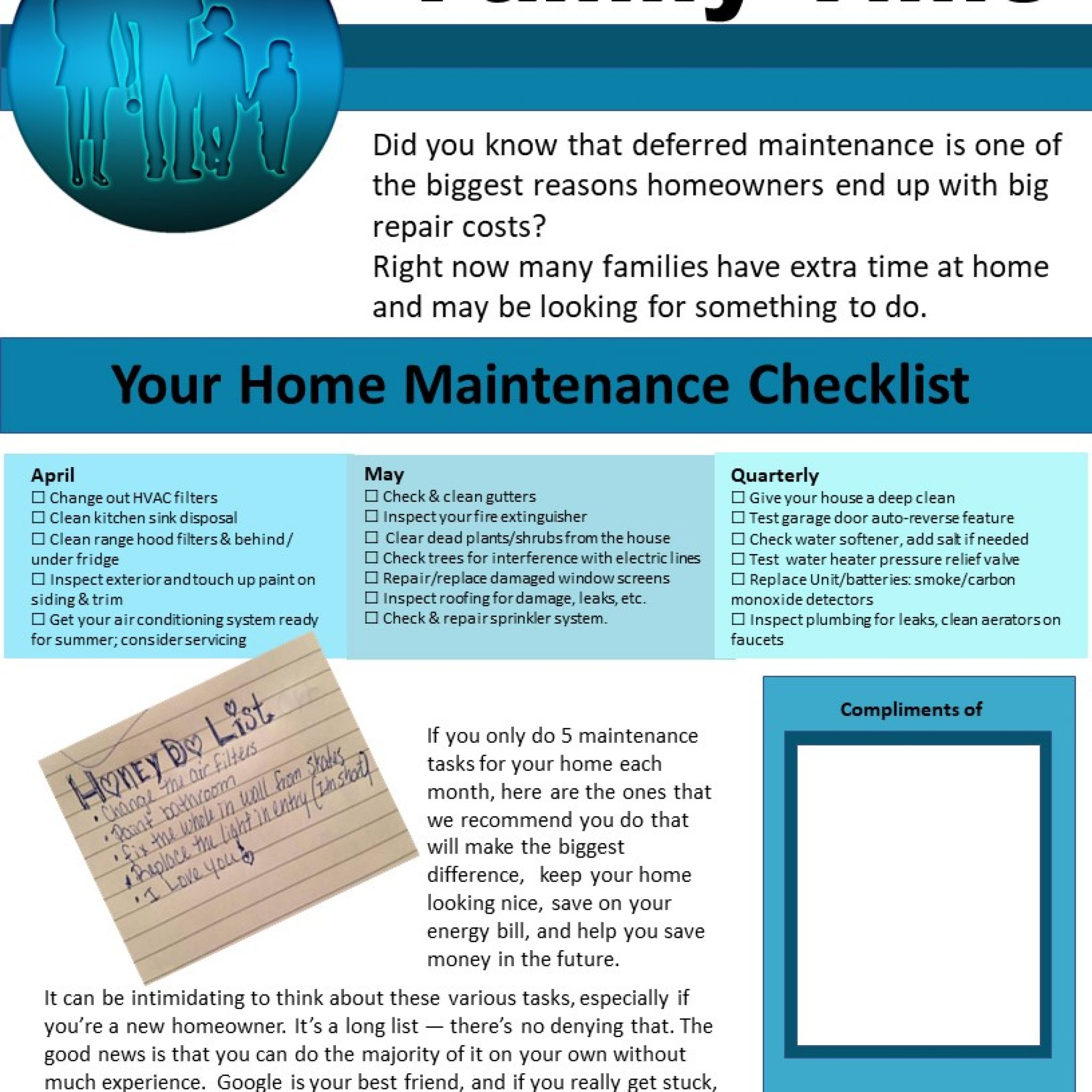 Home Maintenance - The Inspector Home Inspection Services