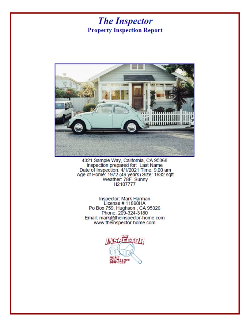 Detailed Property Inspection Report – The Inspector